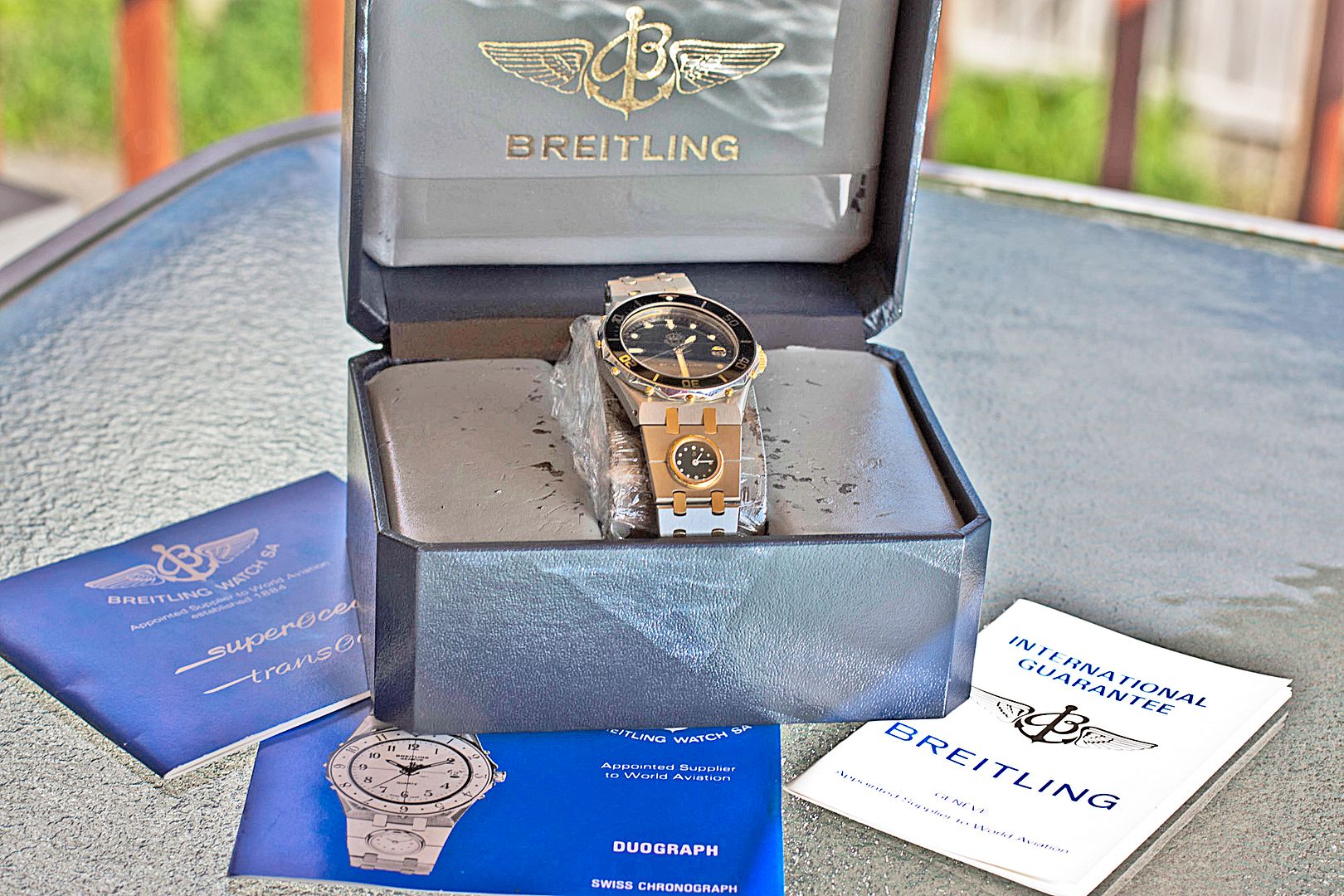 Coin des Affaires - Breitling Tabarly Roi Hussein ref 80770 N Full Set